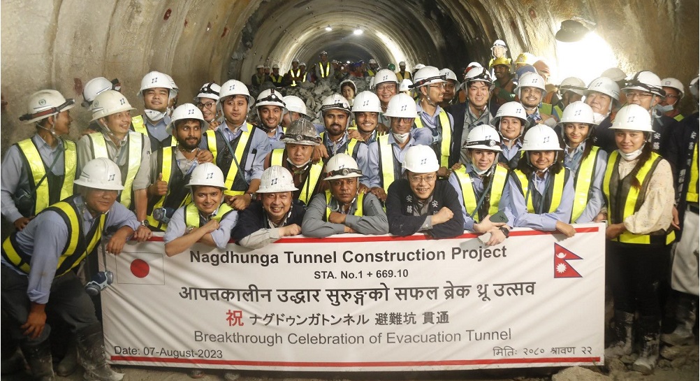 Breakthrough in Nagdhunga evacuation tunnel