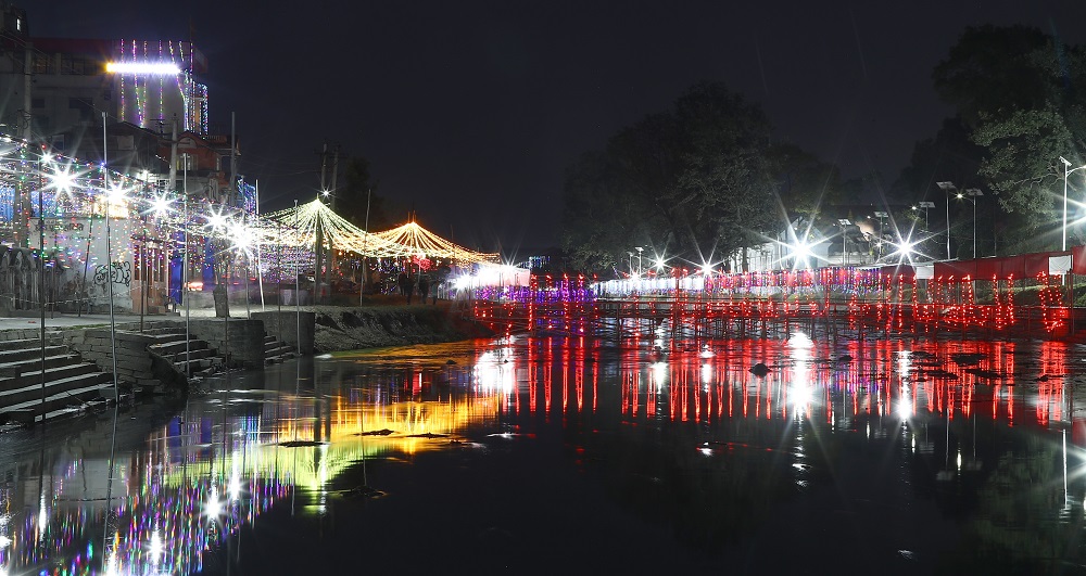 Chhath preparation in Gaurighat
