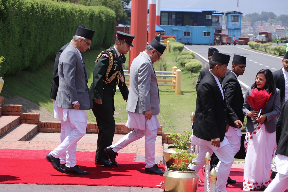 PM Prachanda leaves for India (Photo Feature)