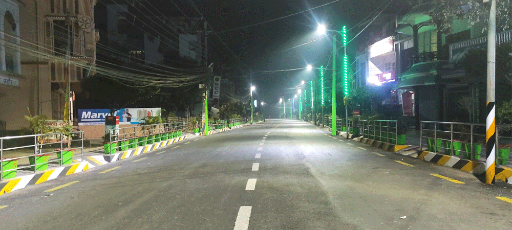 Beautification of roads in full swing in Damak