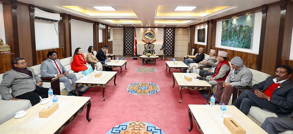 Eight parties hold meeting at Baluwatar