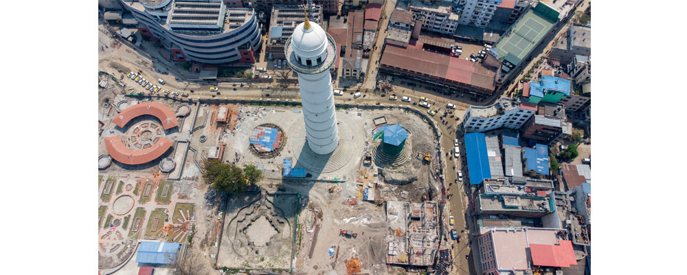 About 85% construction work of Dharahara project complete