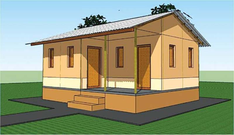 Earthquake-resistant ward office building constructed