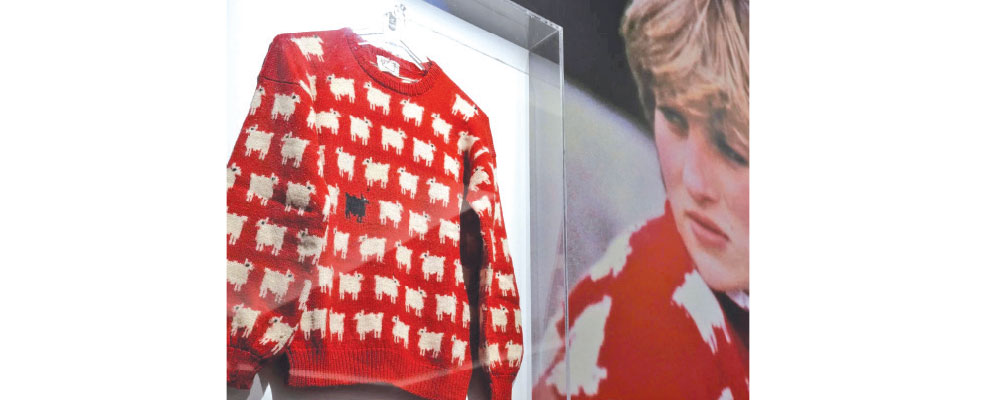 Iconic sheep sweater worn by Princess Diana could fetch $50,000 at auction