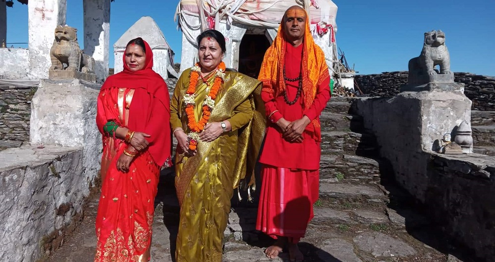 President Bhandari offers worship to Badimalika (Photo Feature)