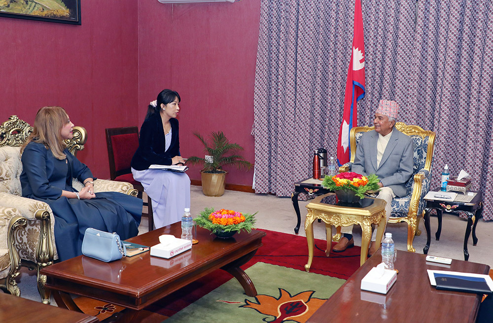 UNRCO Singer pays a courtesy call on the President