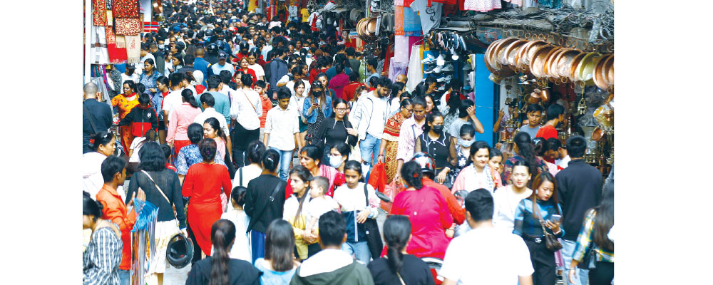 Paradox of Dashain market: Crowds swell but business just as usual