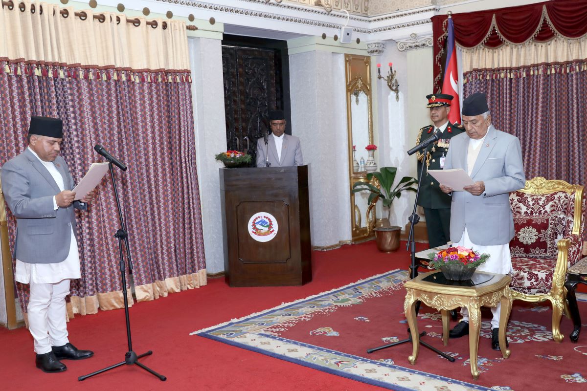 Newly appointed Ambassador Paudel takes oath