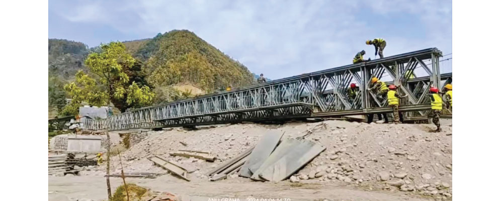 Construction of bridge at Kintangphedi to connect remote northern Dhading
