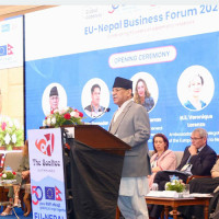 Helicopter lifts salt to Humla