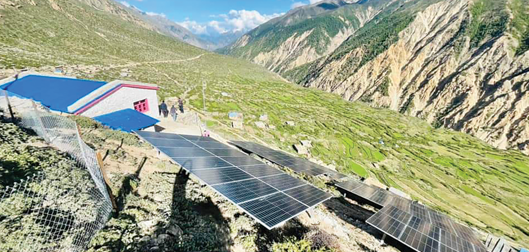 50 KW solar mini-grid starts production in Humla’s Yari