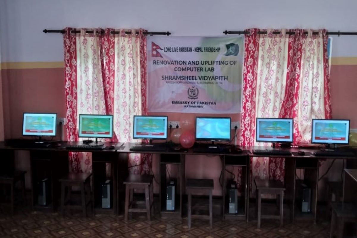 Computer laboratory upgraded with Pakistan Embassy assistance inaugurated