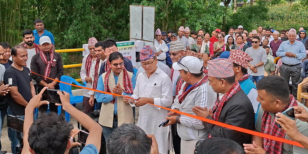Bridge constructed over Bhuteni rivulet at Haldibari of Jhapa