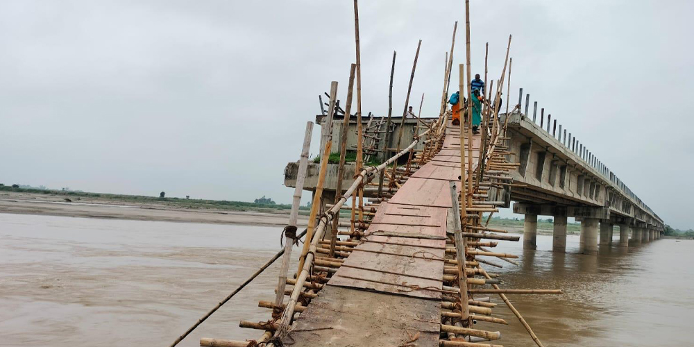 Kamala River Bridge remains unfinished for 14 years